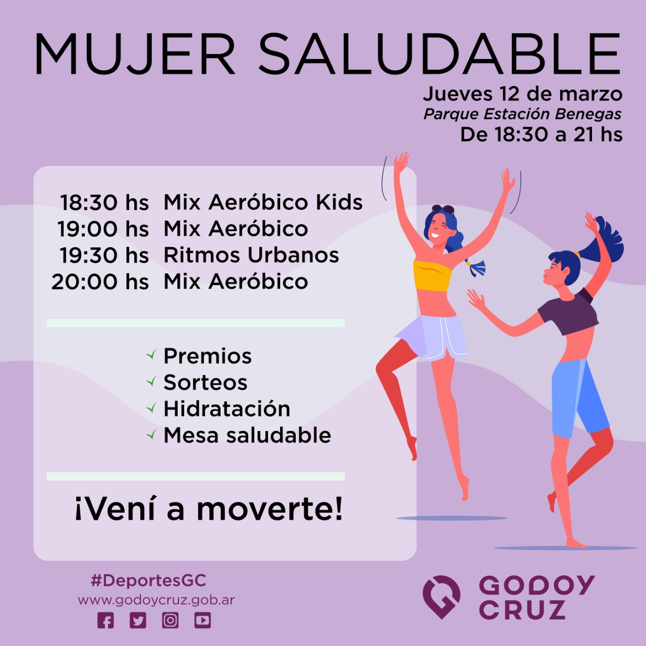 Se suspende la actividad "Mujer saludable" en Estación Benegas - Godoy Cruz